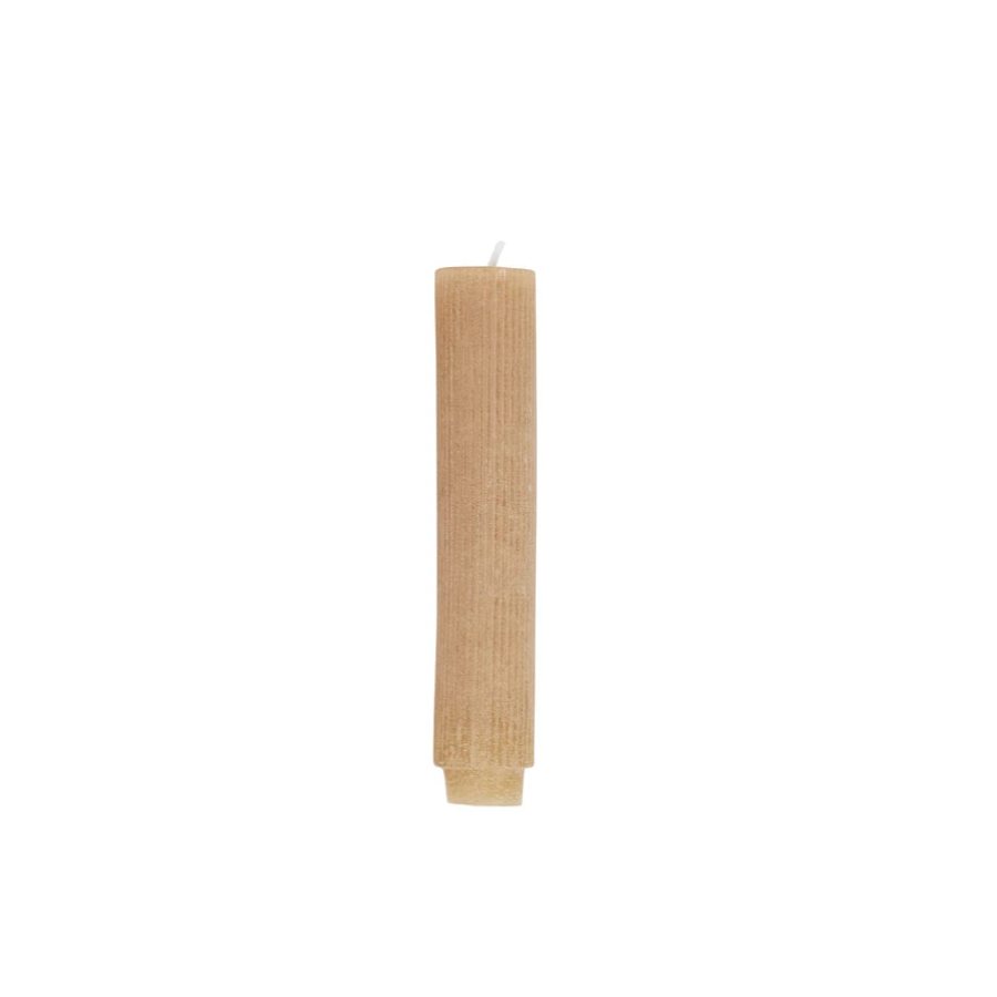 Pleated Cream Taper Candle - 5
