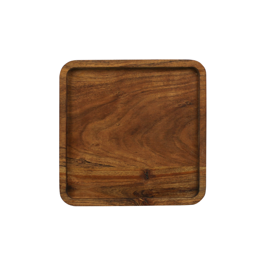 Small Acacia Wood Square Tray - 9x9 — bfearless. at HOME